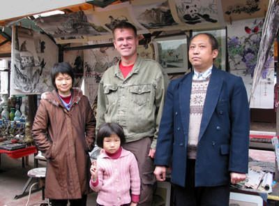 Li Ying-Lai with his wife and daughter. As usual, I am the "non-Chinese ...