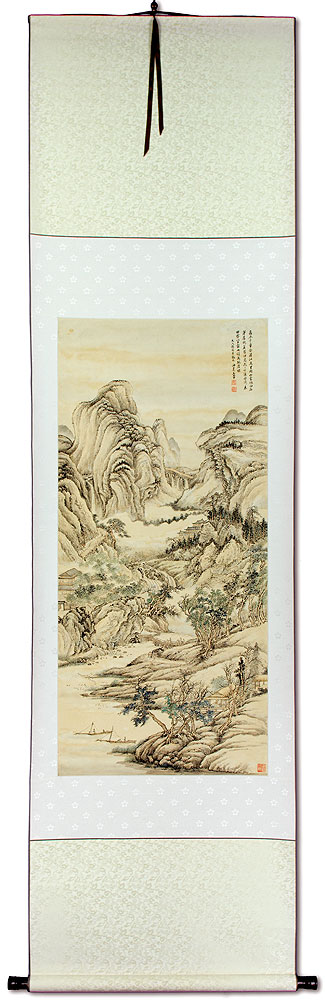 Chinese Landscape Wall Scroll - Chinese Artwork