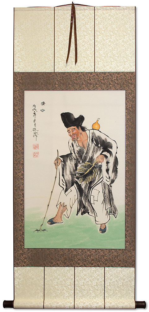 The Mad Monk - Ji Gong - Deluxe Wall Scroll