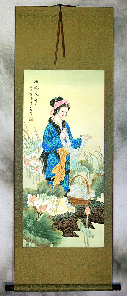 Xi Shi - Most Beautiful Woman in Chinese History - Wall Scroll