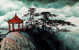 Fog on Tai Mountain - Landscape Painting - Asian Art